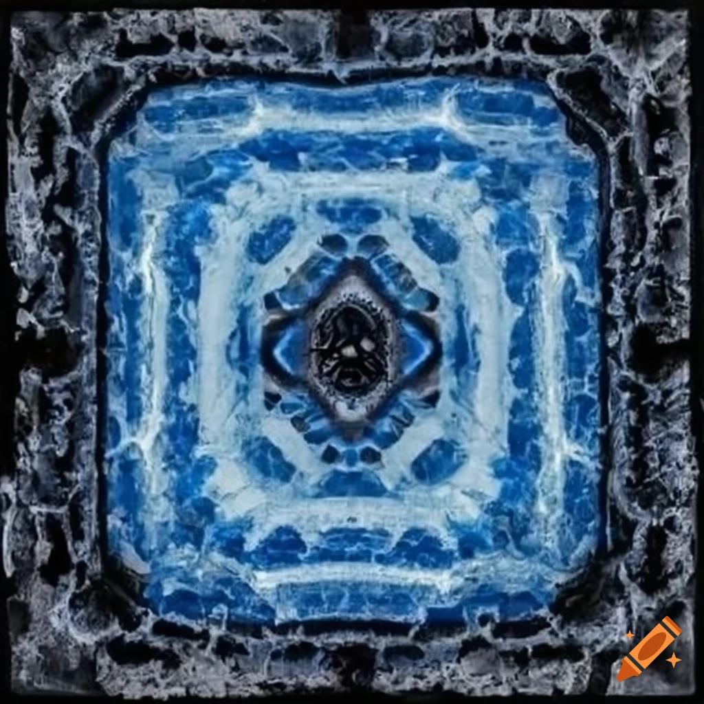 Melting ice and Giger-inspired tiles on Craiyon