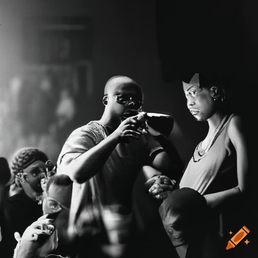 Rapper performing in front of an audience