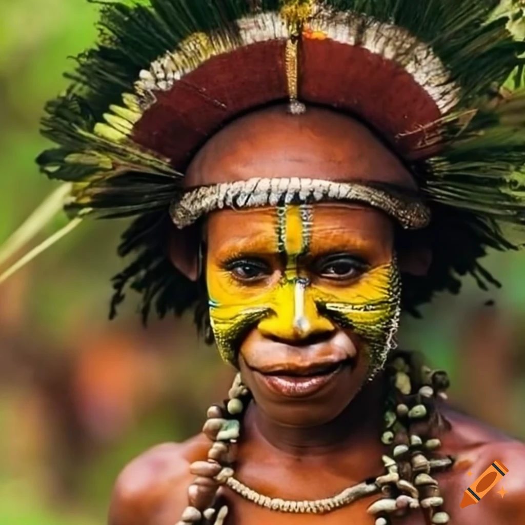 Papua new guinea traditional attires on Craiyon