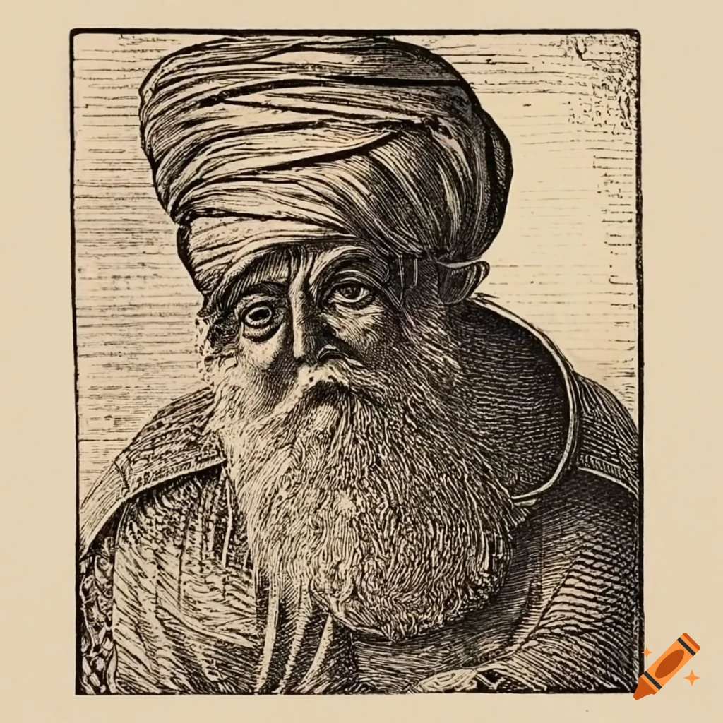 Old engraving of Shamsuddin Ilyas Shah in European style on Craiyon