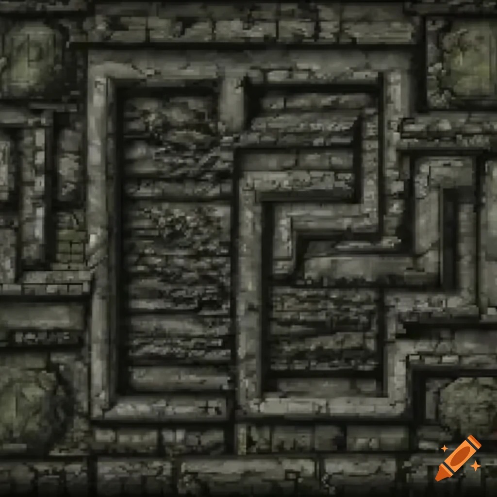 Tiles of a sci-fi video game with h.r. giger-inspired ruins on Craiyon