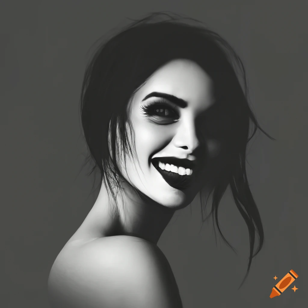 Silhouette of a woman looking back with a slight smile