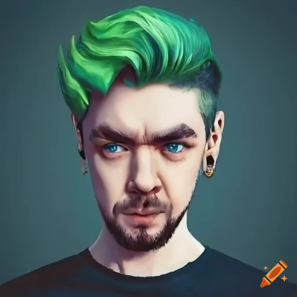 Digital art portrait of jacksepticeye as a futuristic scientist with ...
