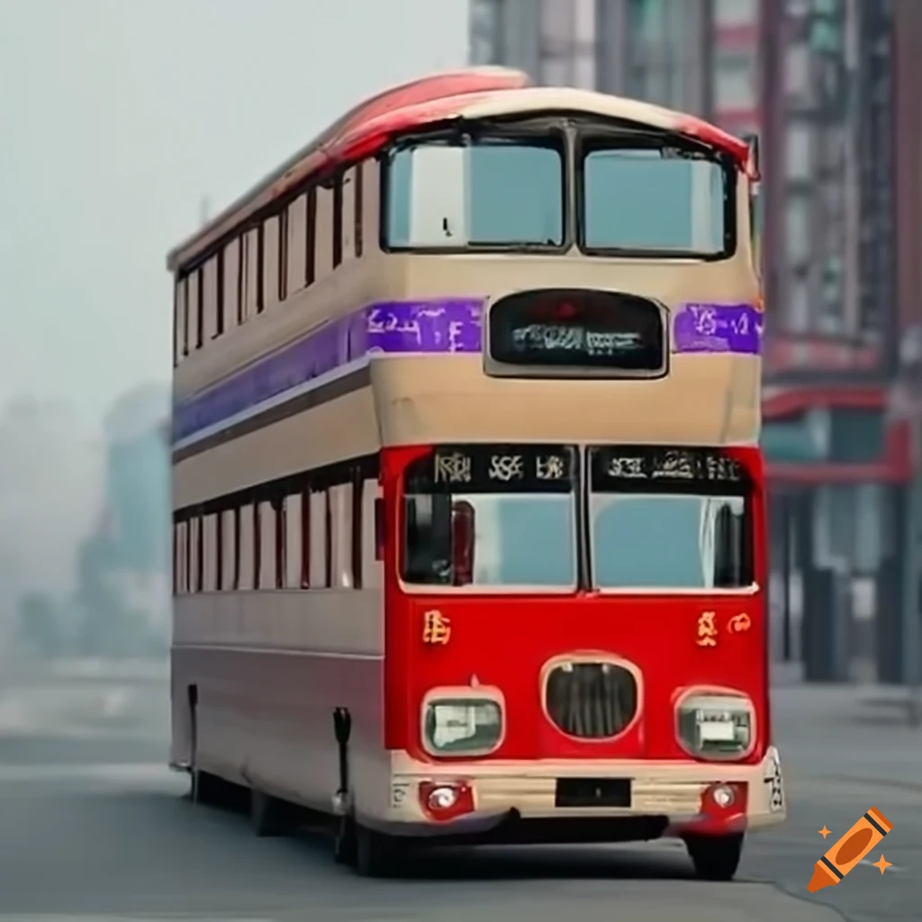Triple decker bus in dalian, china