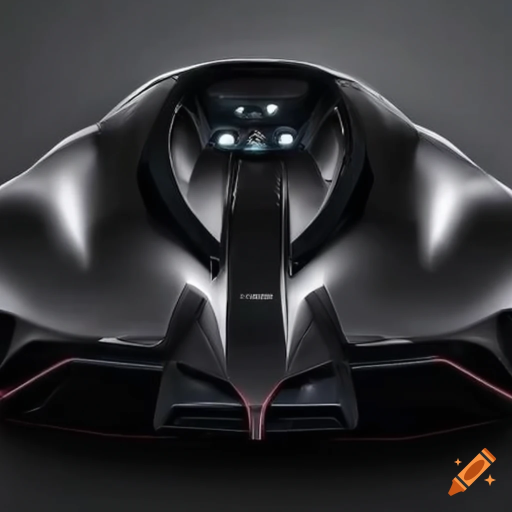 Rear end of a sleek hypercar on Craiyon