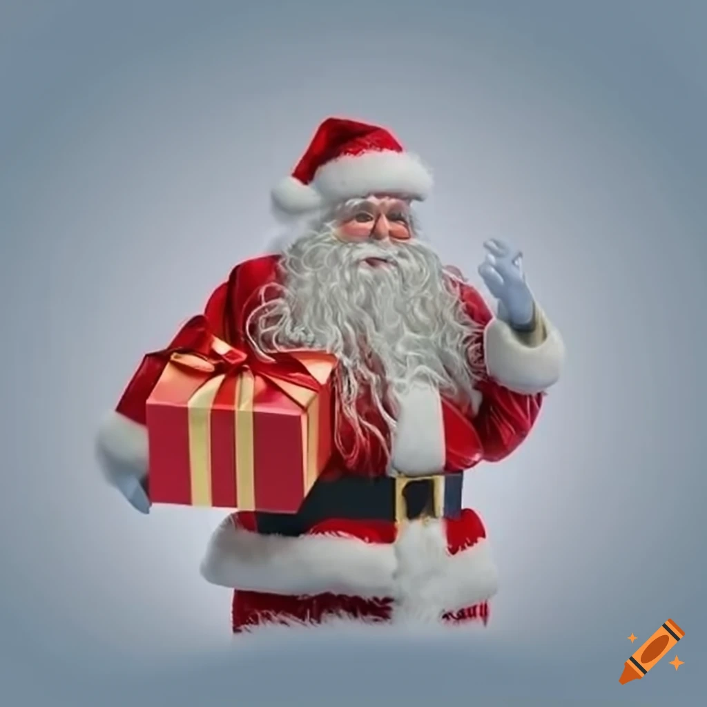 Santa delivering toys in a flying zamboni on Craiyon