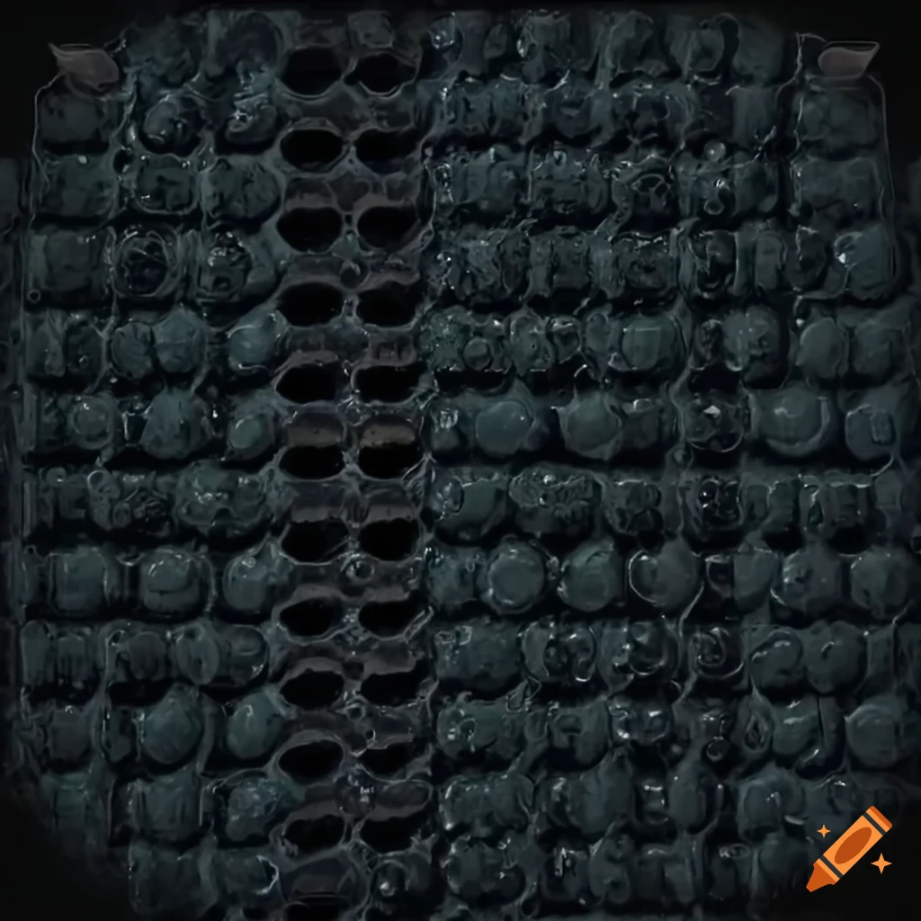 Wet and slimy bubble-like tiles for a 2D Metroid game on Craiyon