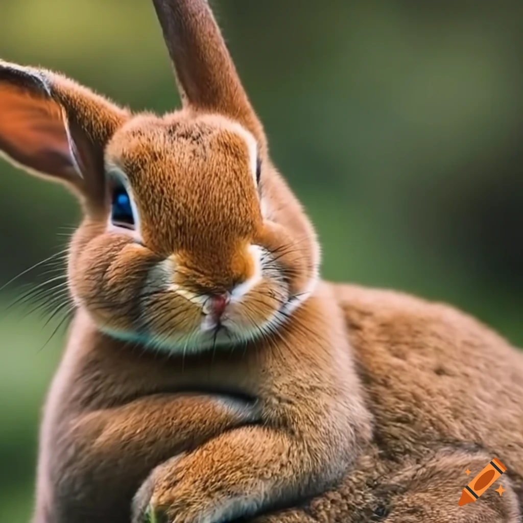 Adorable image of a rabbit hugging a bear