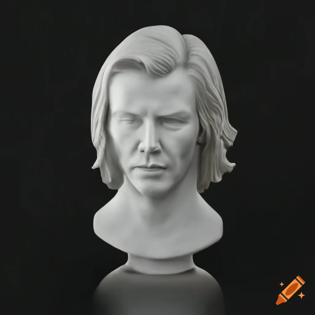 Marble bust of keanu reeves