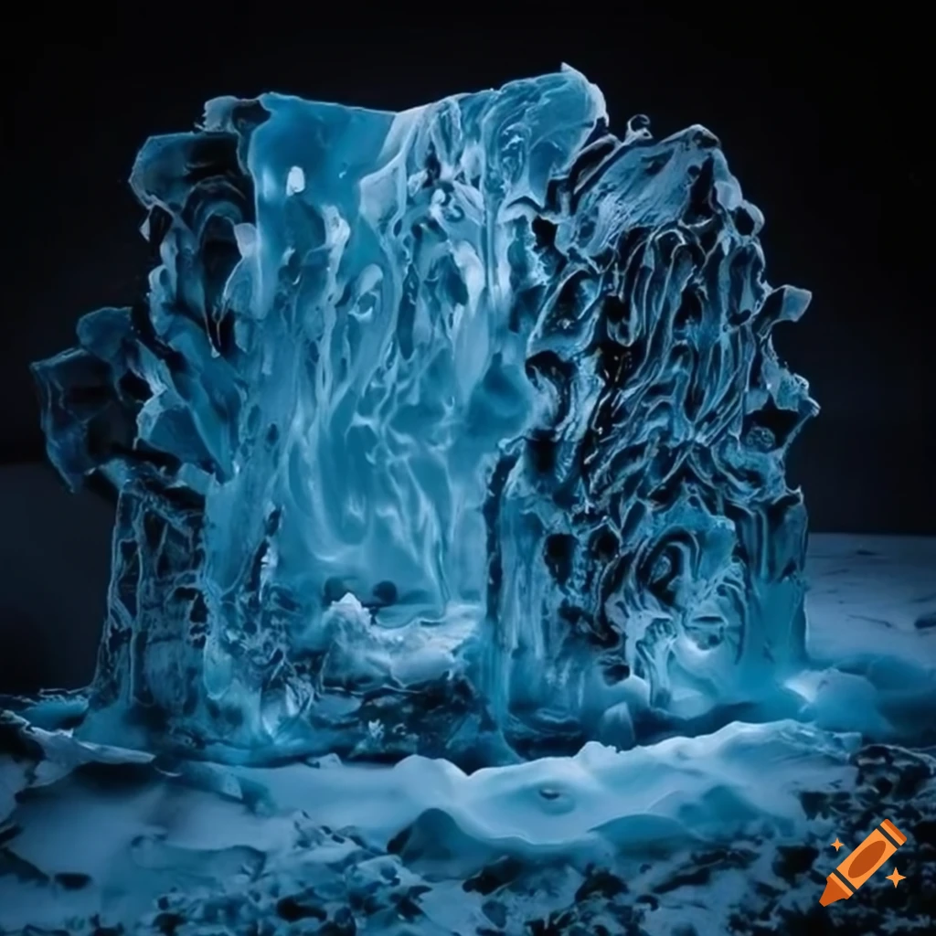 Melting ice and giger-inspired tiles on Craiyon