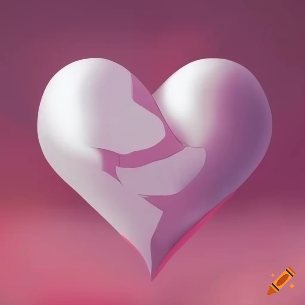 Heart logo with infinite red thread on white background on Craiyon