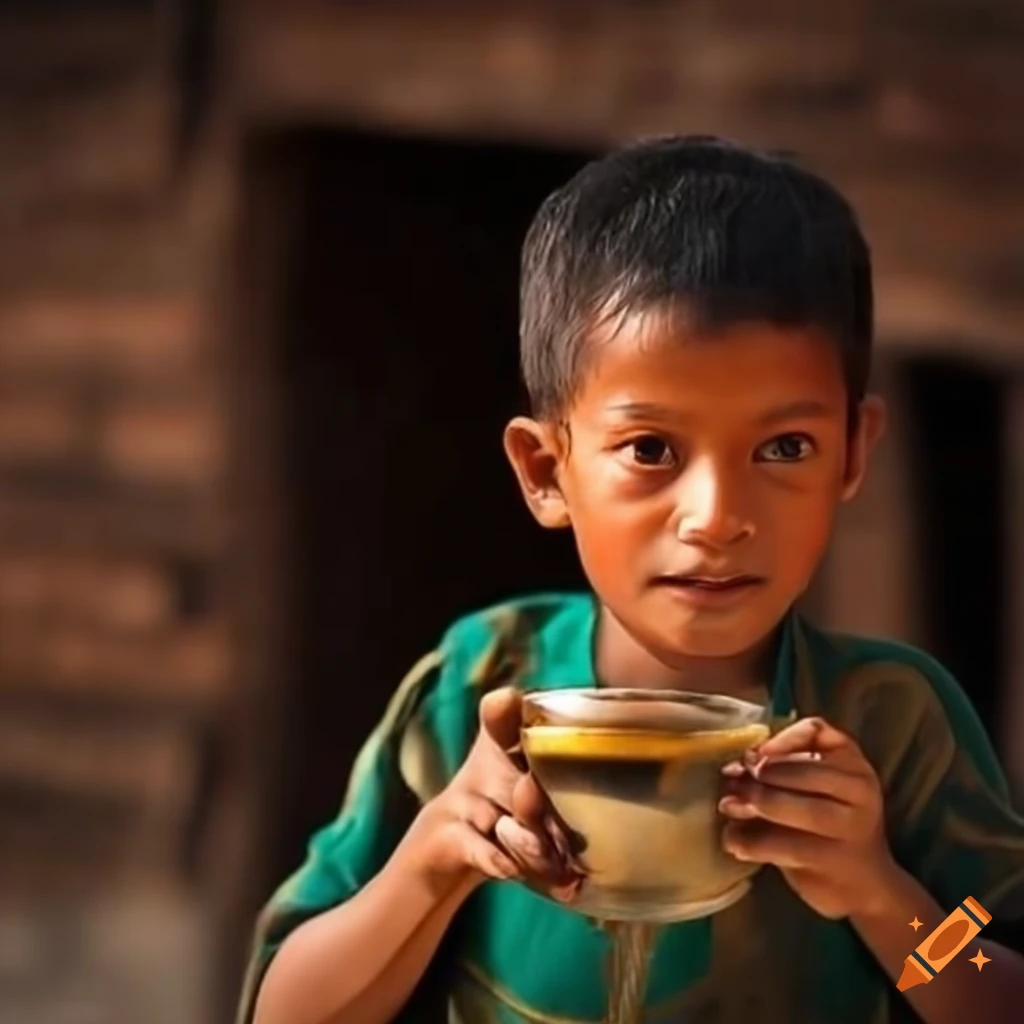 Children running and playing with the indian national flag on Craiyon