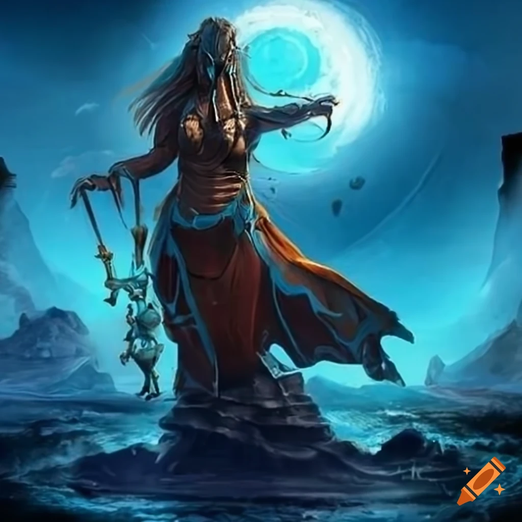 Artistic depiction of an atlantean