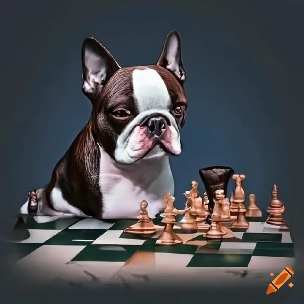 Chess dog on Craiyon