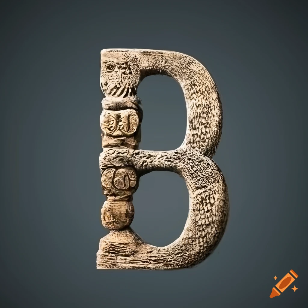 Dramatic stone letter 'a' with cthulhu heads on Craiyon