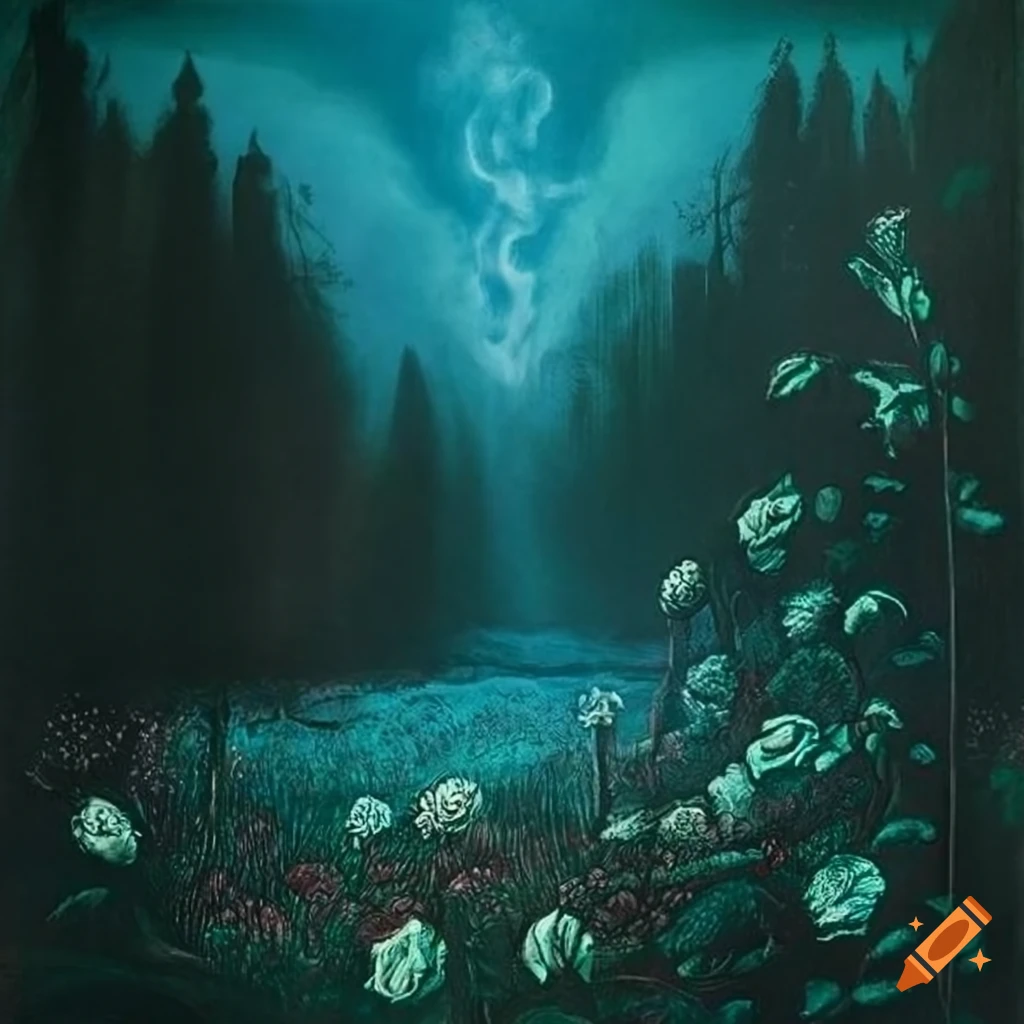 Acrylic painting of a flying psychic type pokemon on Craiyon