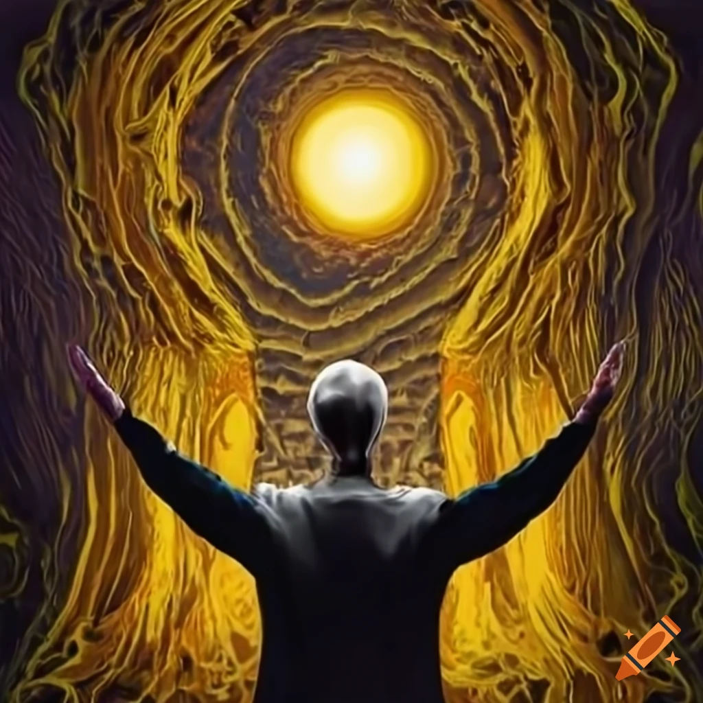 Image of a ancient magician controlling yellow energy