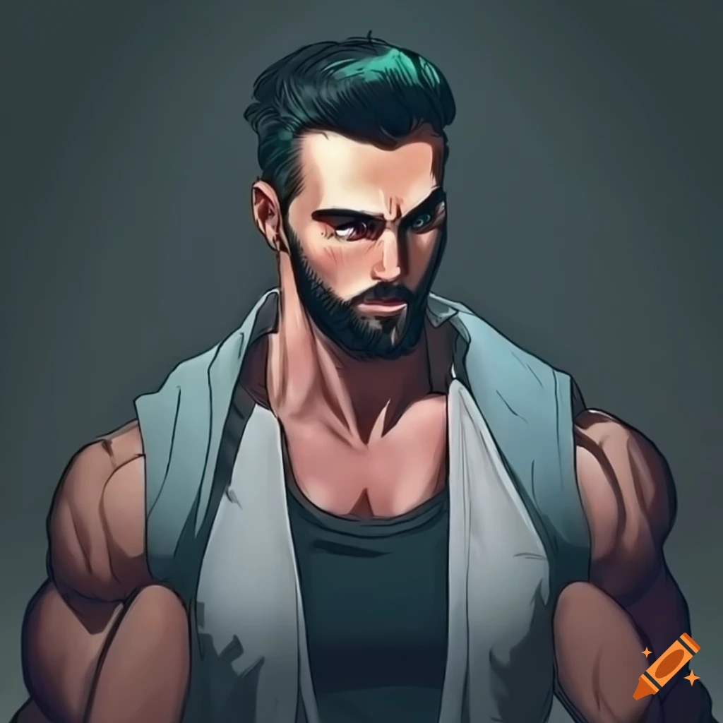 Digital art of a muscular fairy-king on Craiyon