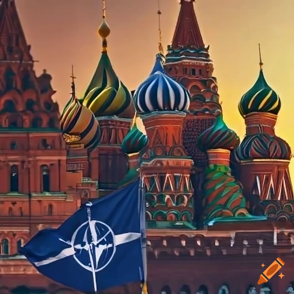 Nato soldiers marching in occupied moscow on Craiyon