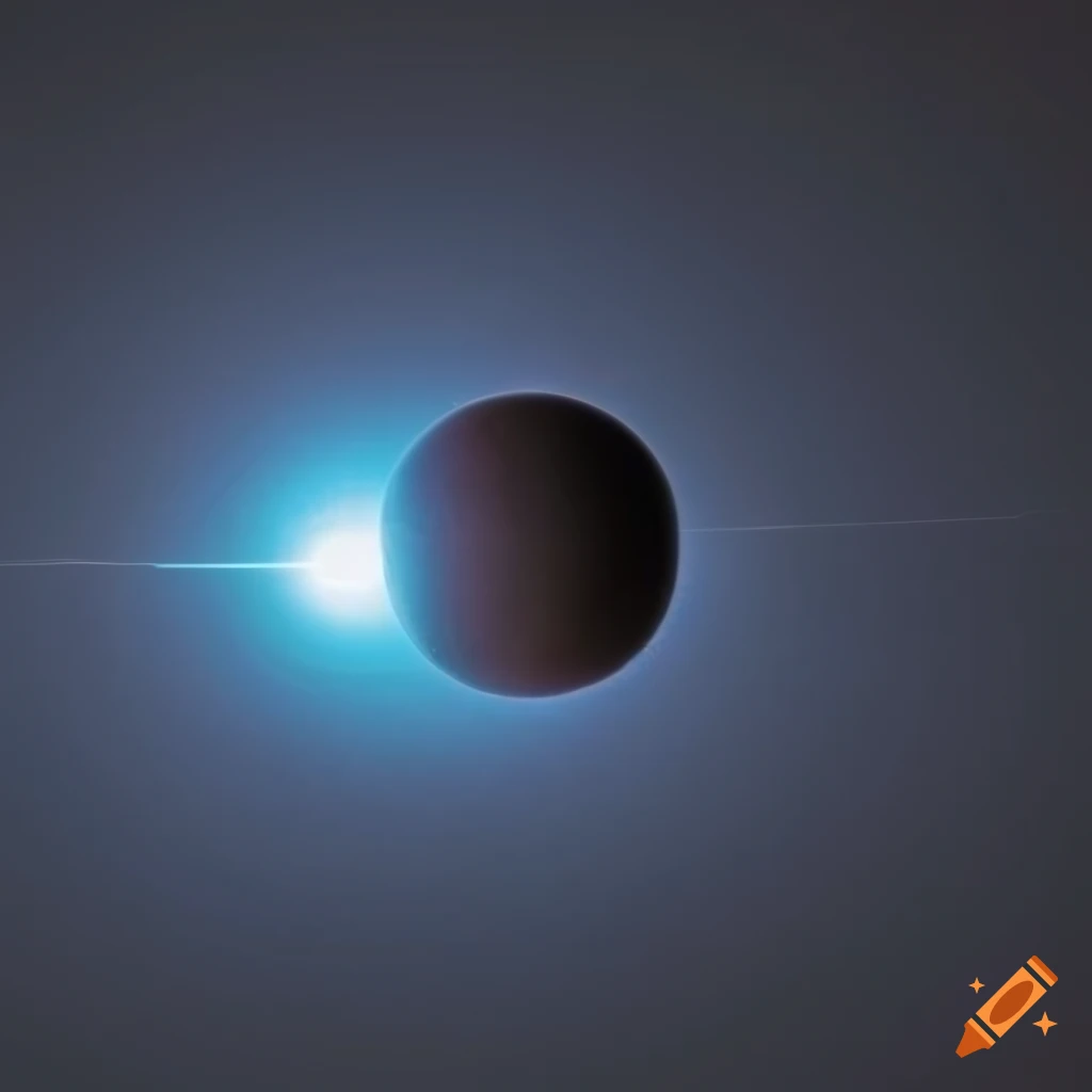 Black and white image of planets orbiting a star on Craiyon