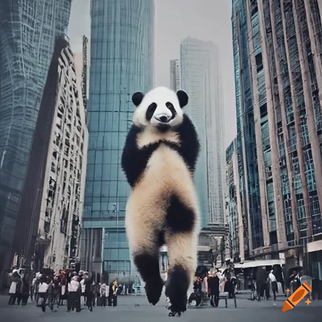 Panda taking over the cityscape