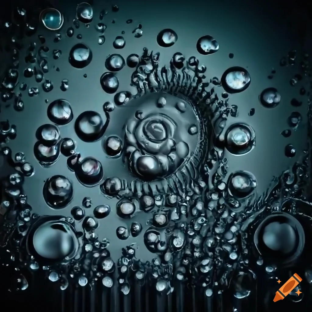 Dripping bubble tiles in a h r giger-inspired 2d metroid game on Craiyon