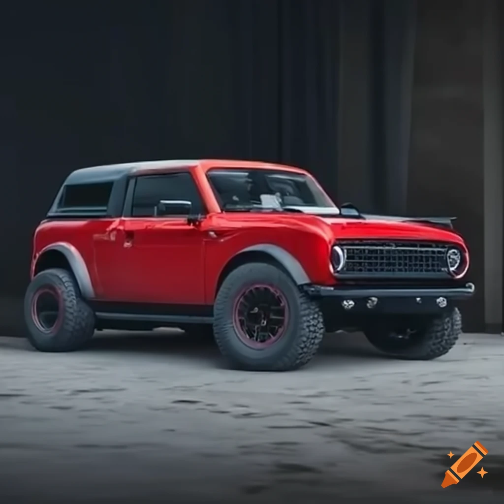 Dodge demon and ford bronco car mash up