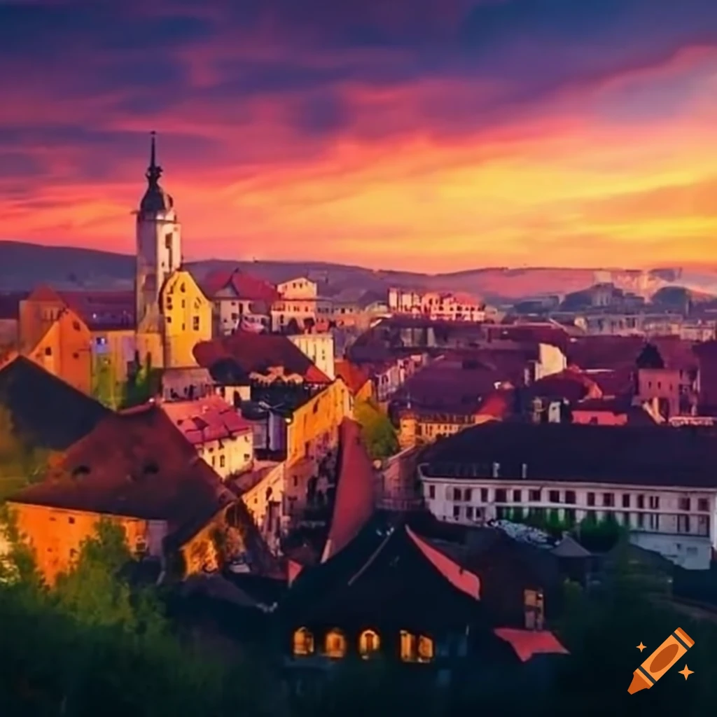 Panoramic view of uzice city