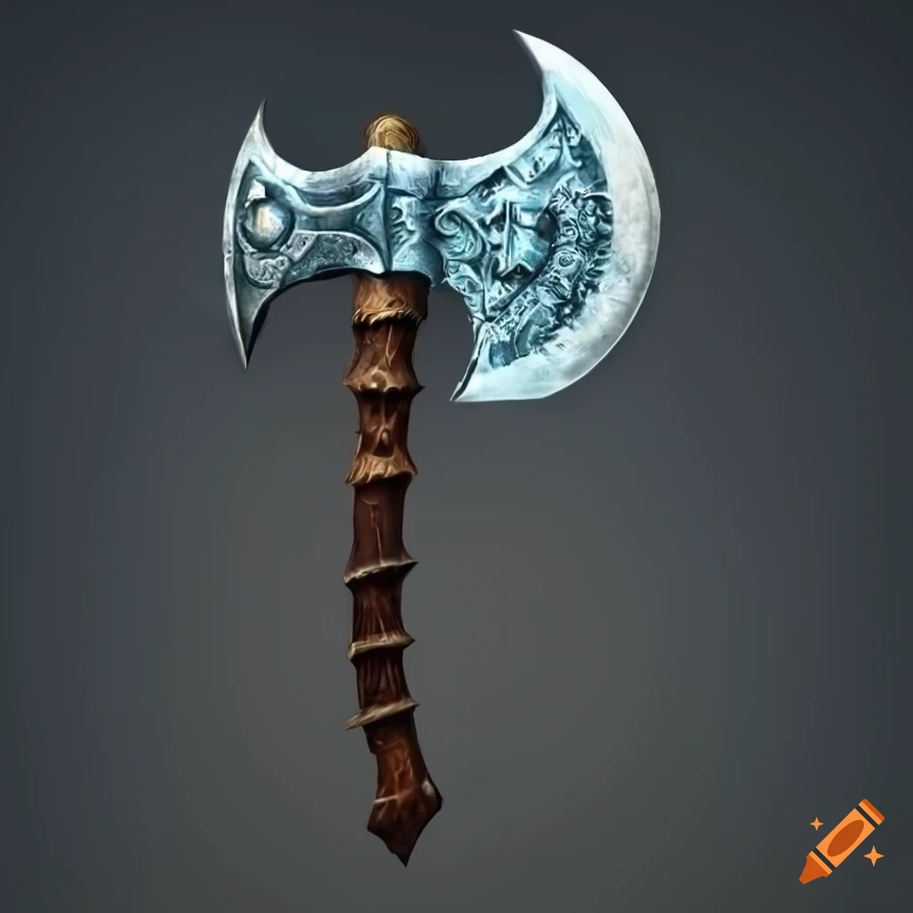 Fantasy style axe on Craiyon