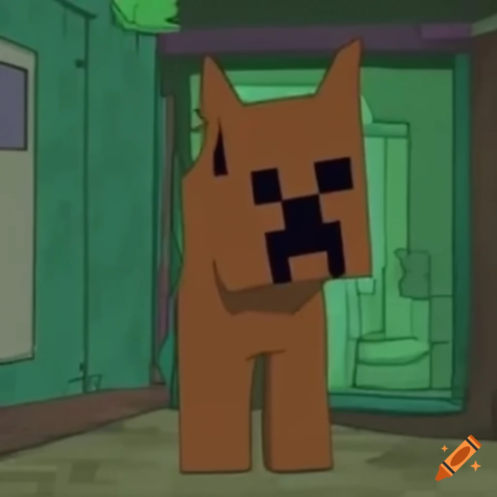 Minecraft creeper with scooby-doo on Craiyon