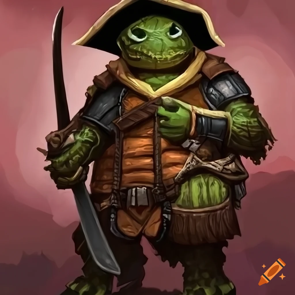 Portait of a male yellow d&d lizardfolk on Craiyon