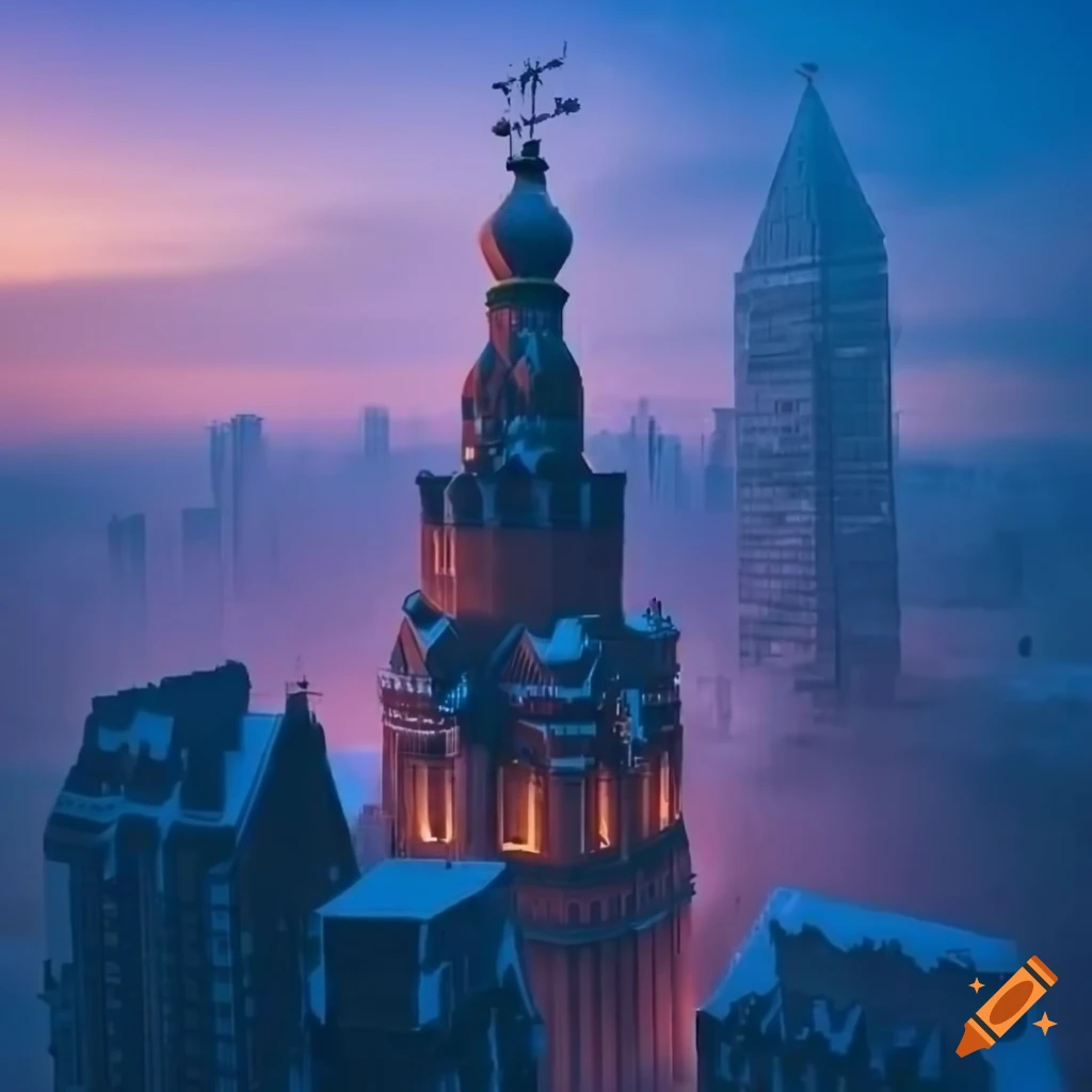 Modern city with skyscrapers in Bursia on Craiyon