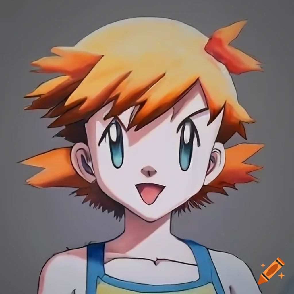 Realistic artwork of misty from pokemon