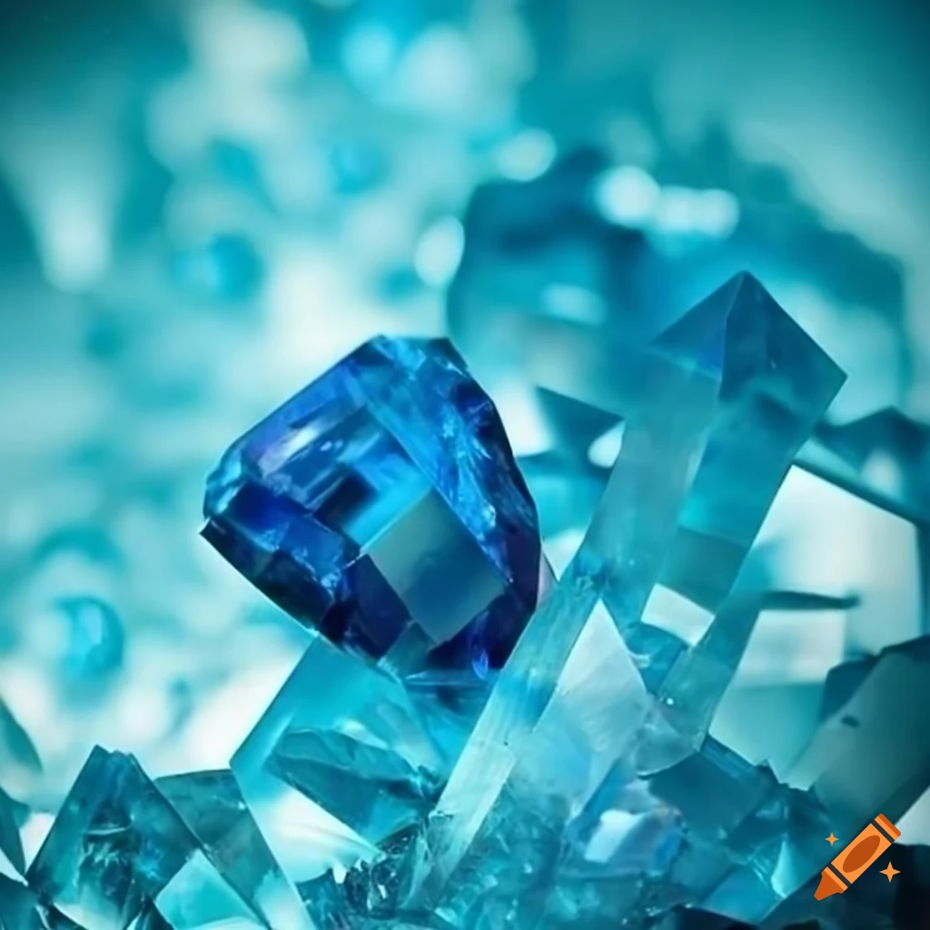 Blue crystal on Craiyon