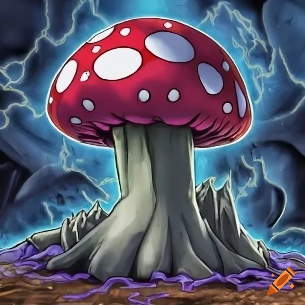 Yu-gi-oh card game mushroom monster on Craiyon
