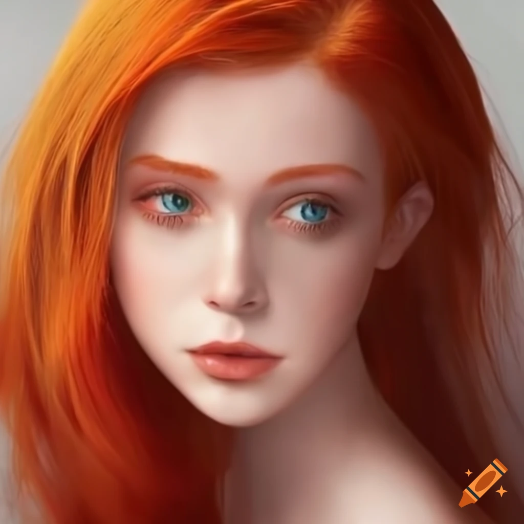 Image of a beautiful red-haired girl on Craiyon