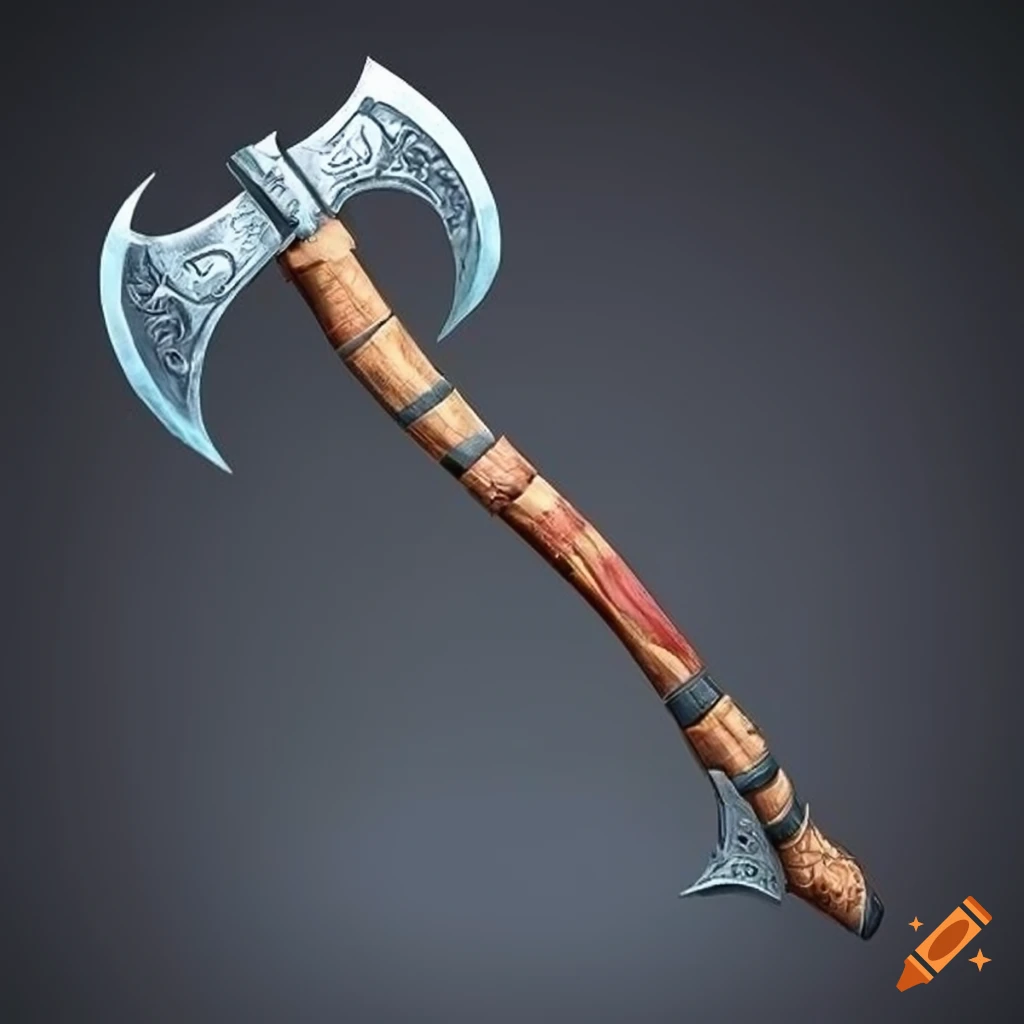 Fantasy style axe on Craiyon
