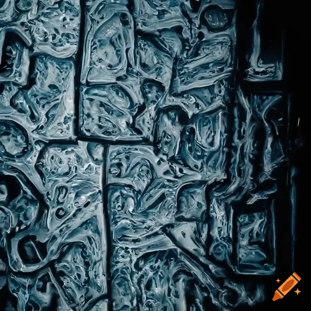 Abstract texture resembling melting ice in a video game on Craiyon