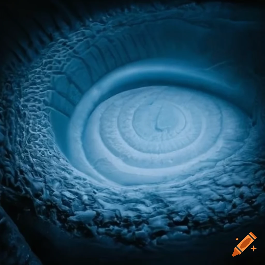 Abstract art of melting ice with h.r. giger inspired tiles