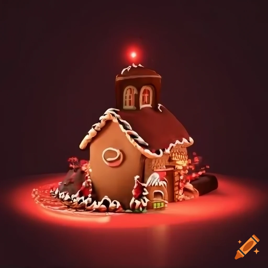 Detailed 3D Christmas gingerbread village on Craiyon