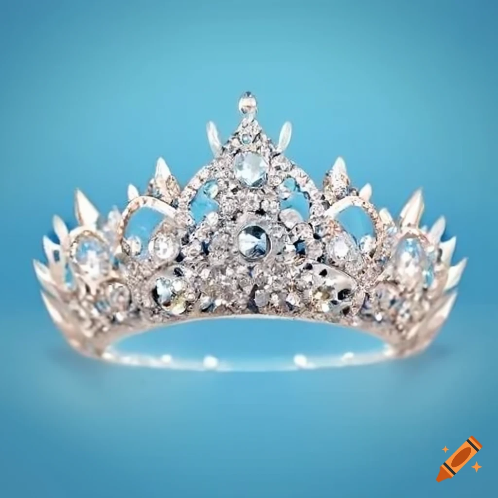 Platinum crown covered in sparkling diamonds on Craiyon