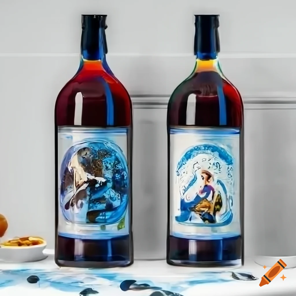 Symbolic image of vodka on a label