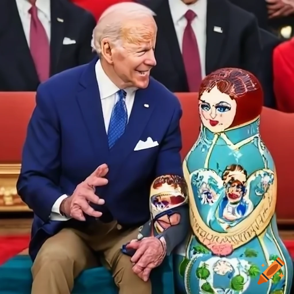 Artistic representation of Biden as a matrioshka doll on Craiyon