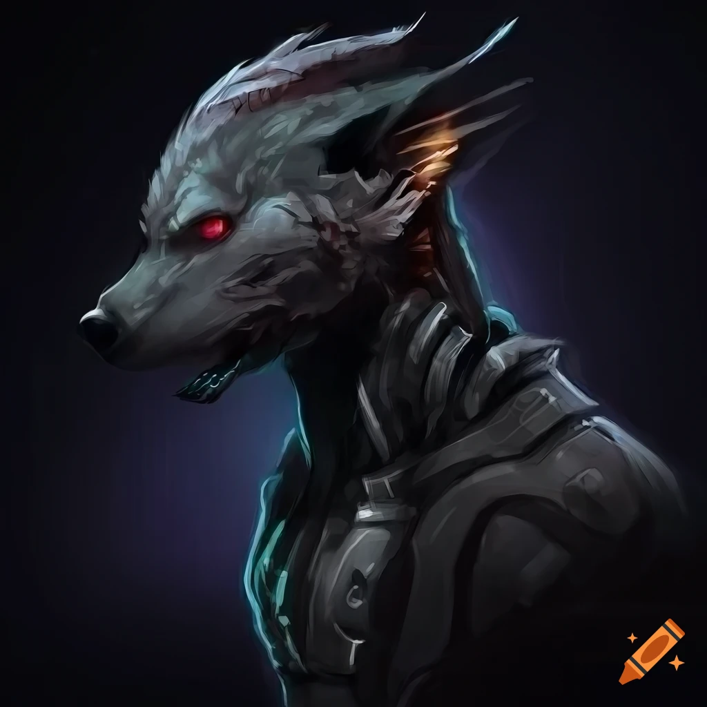 A muscular minotaur with cyberpunk aesthetic, ready for battle on Craiyon