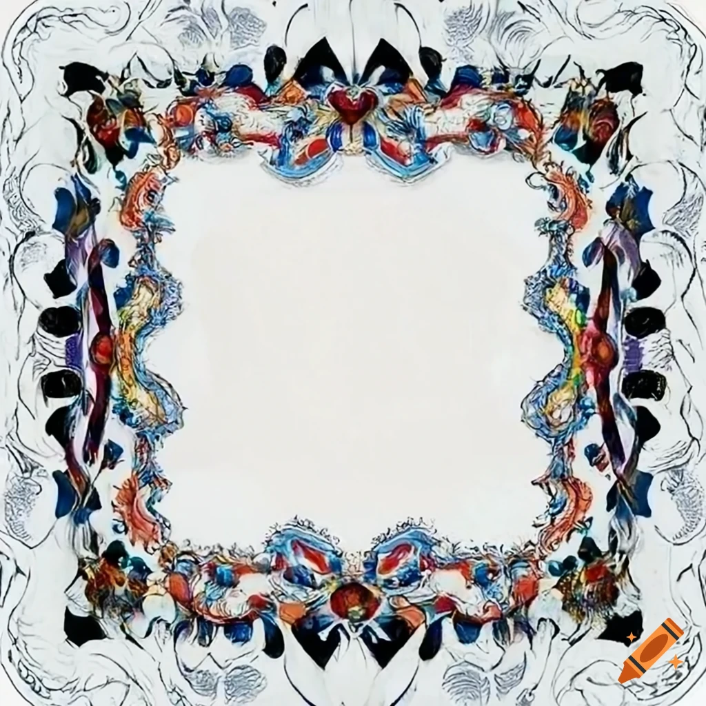 Y2k style artwork border