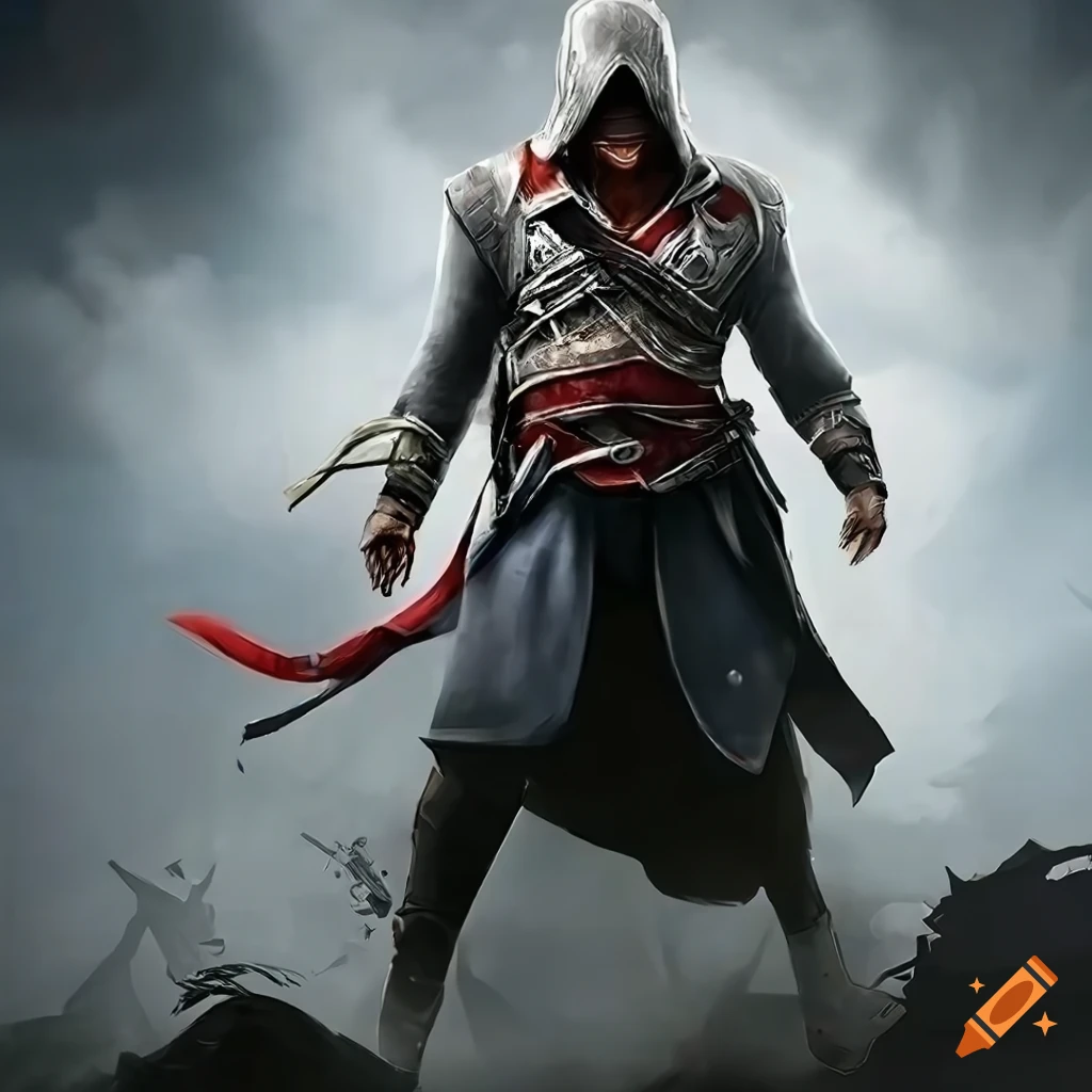 Full body shot of the assassin's creed game cover