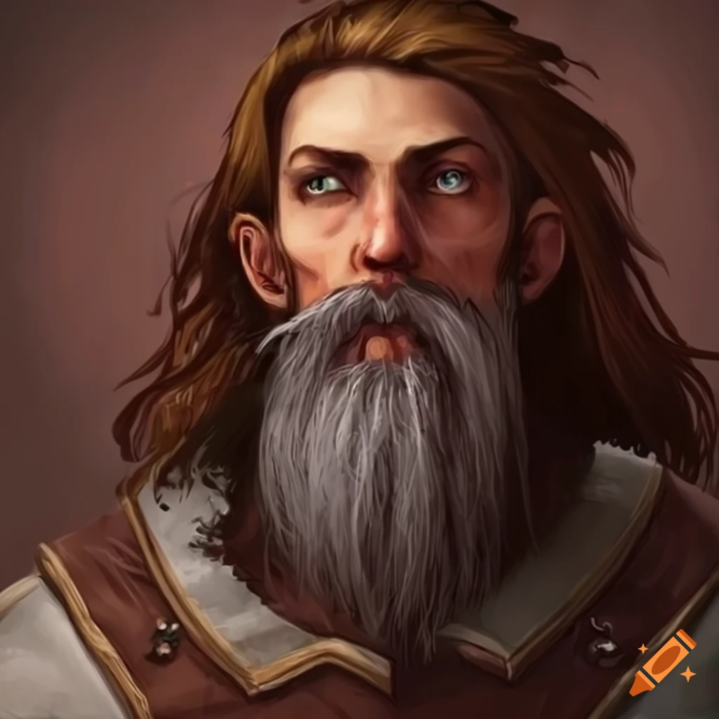 Image of a bearded male chronomancy wizard on Craiyon