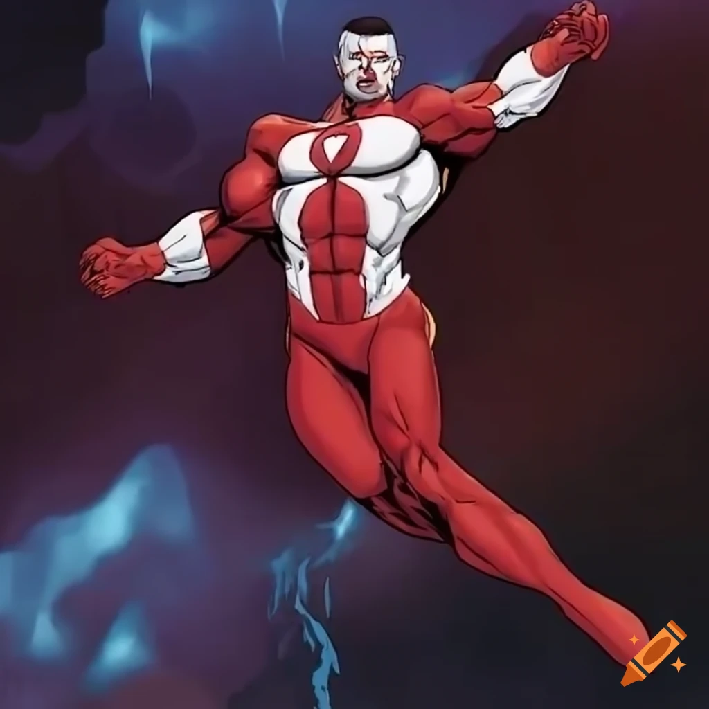 Image of omni-man dunking on invincible on Craiyon