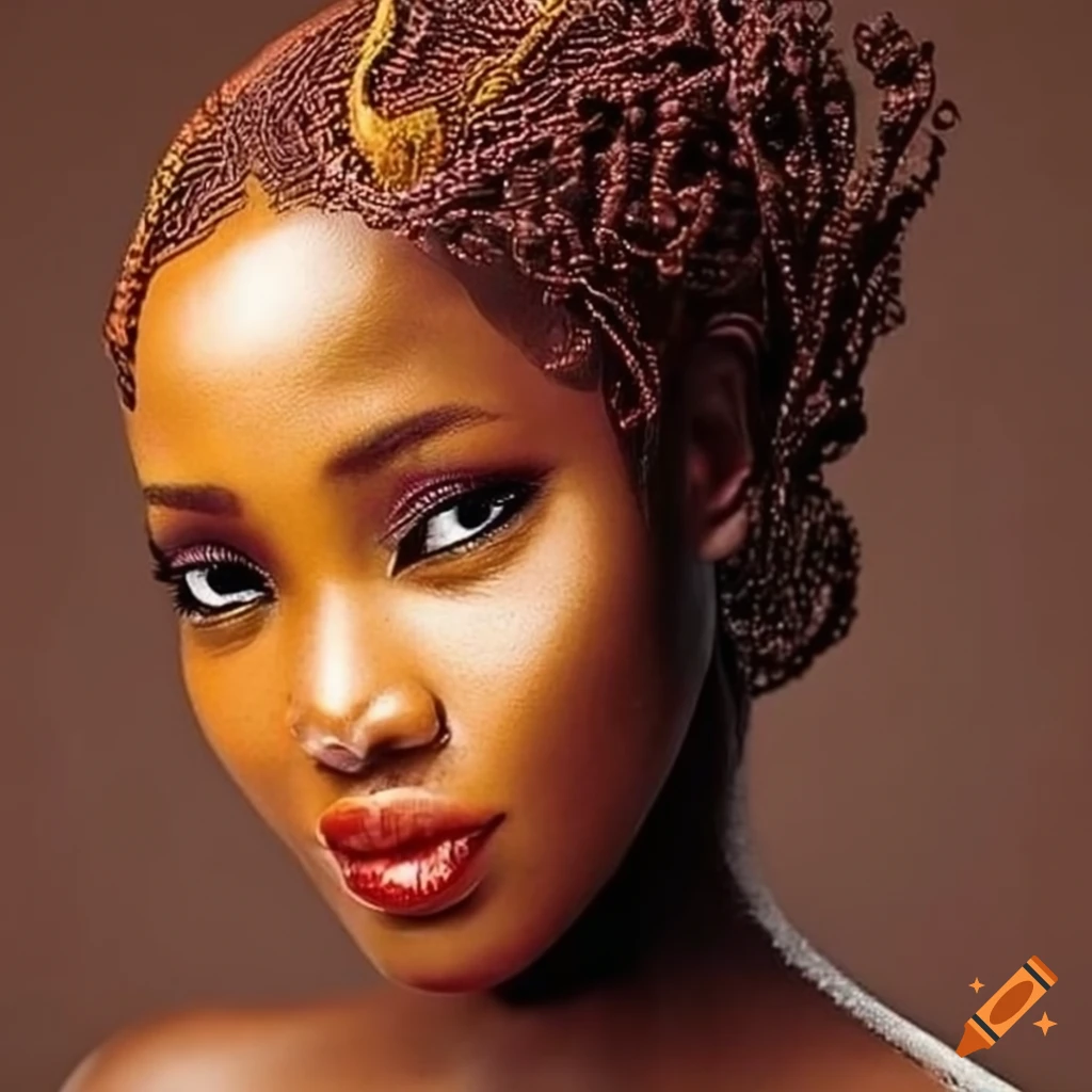 Portrait of a beautiful Ghanaian woman on Craiyon