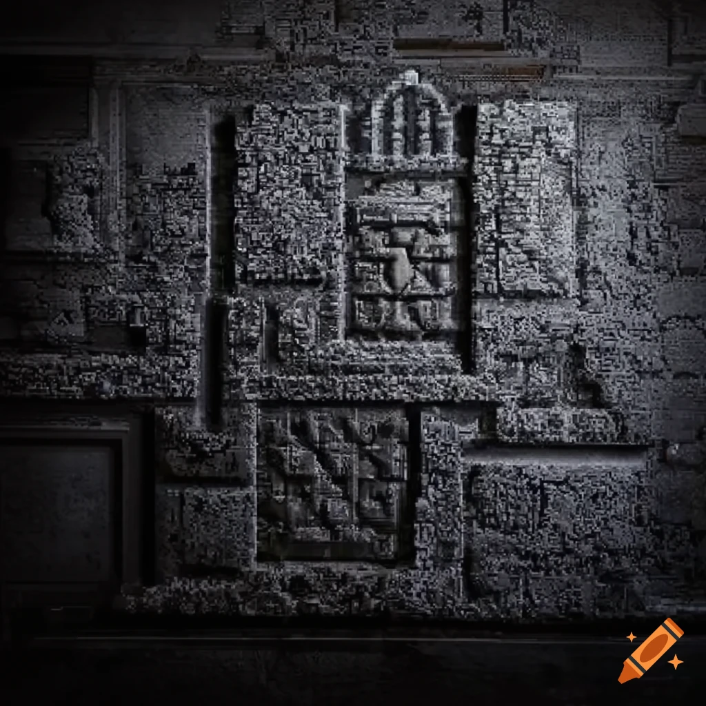 Tiles with h r giger-inspired designs for a 2d metroid game on Craiyon